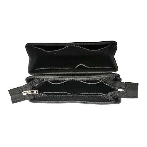 ZARSIO Felt Purse Organizer Insert Bag Organizer, a Set of 2 (Black)