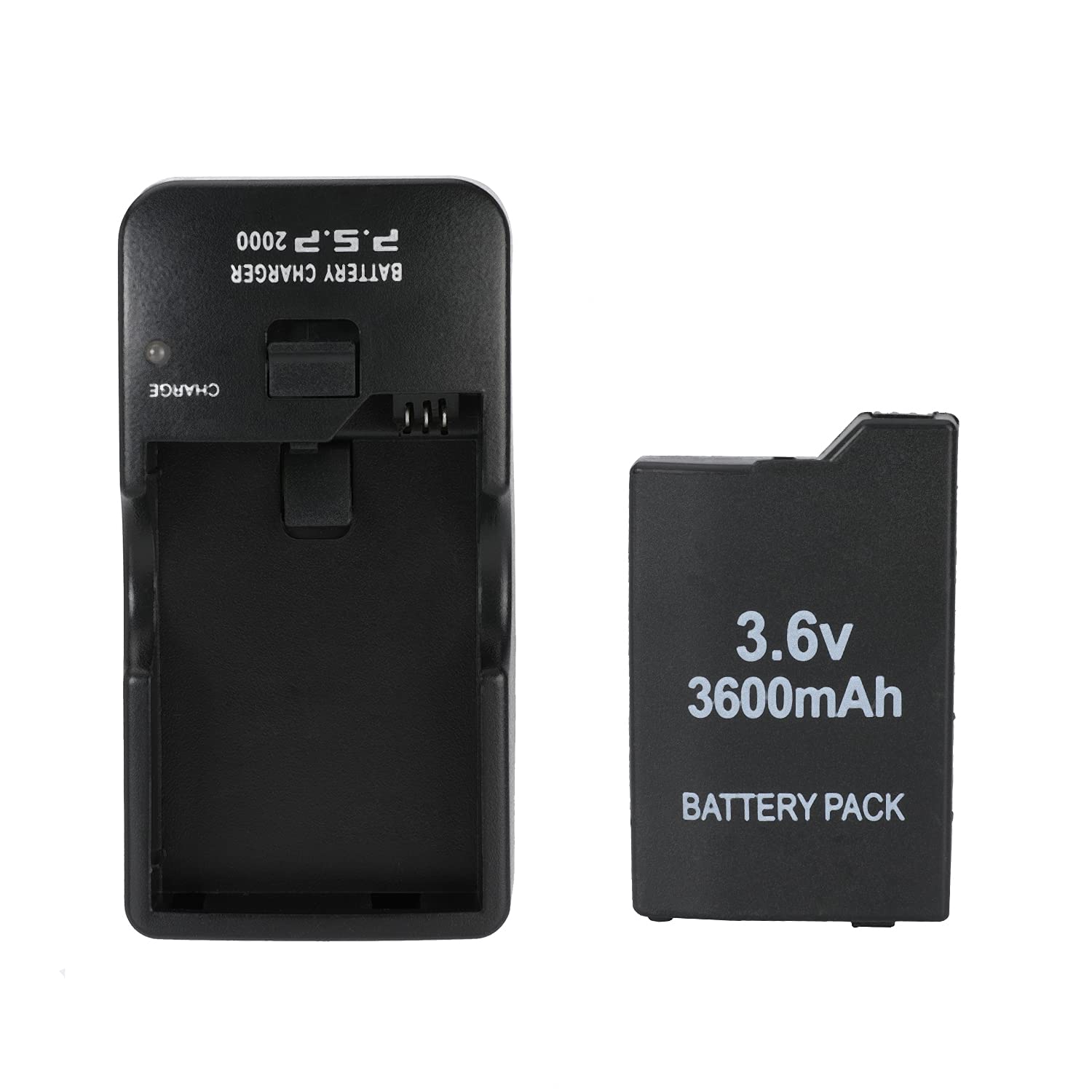 Lermity Rechargeable Battery and Charger for PSP 2000 3000 Replacement Battery Pack 3600mAh