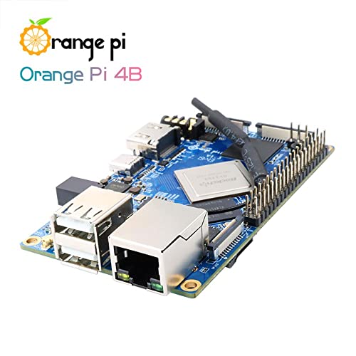Orange Pi 4B 4GB DDR4+16GB EMMC Flash Rockchip RK3399 with NPU SPR2801S Development Board Support Android Ubuntu Debian
