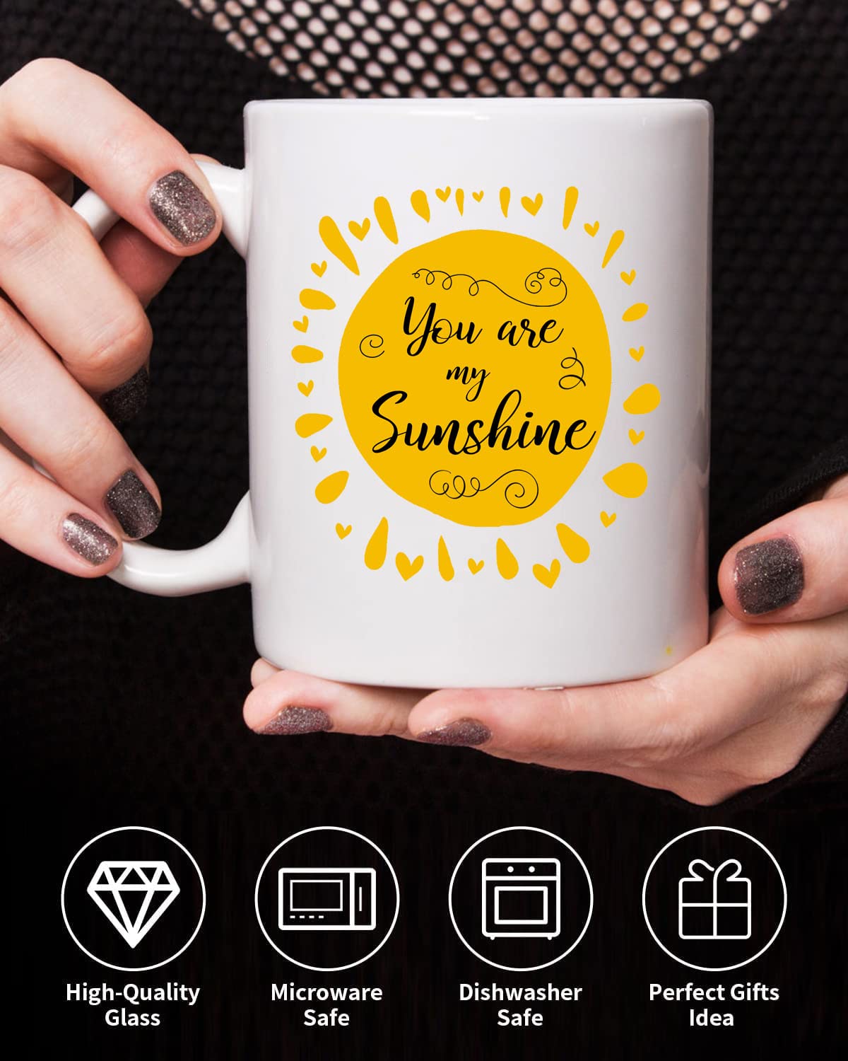 I Love You Mug, You Are My Sunshine Mug, Romantic Coffee Mug, Best Valentine Gift for Her, I Love You Gift for Her, Valentine Gift for Couples, White 11oz