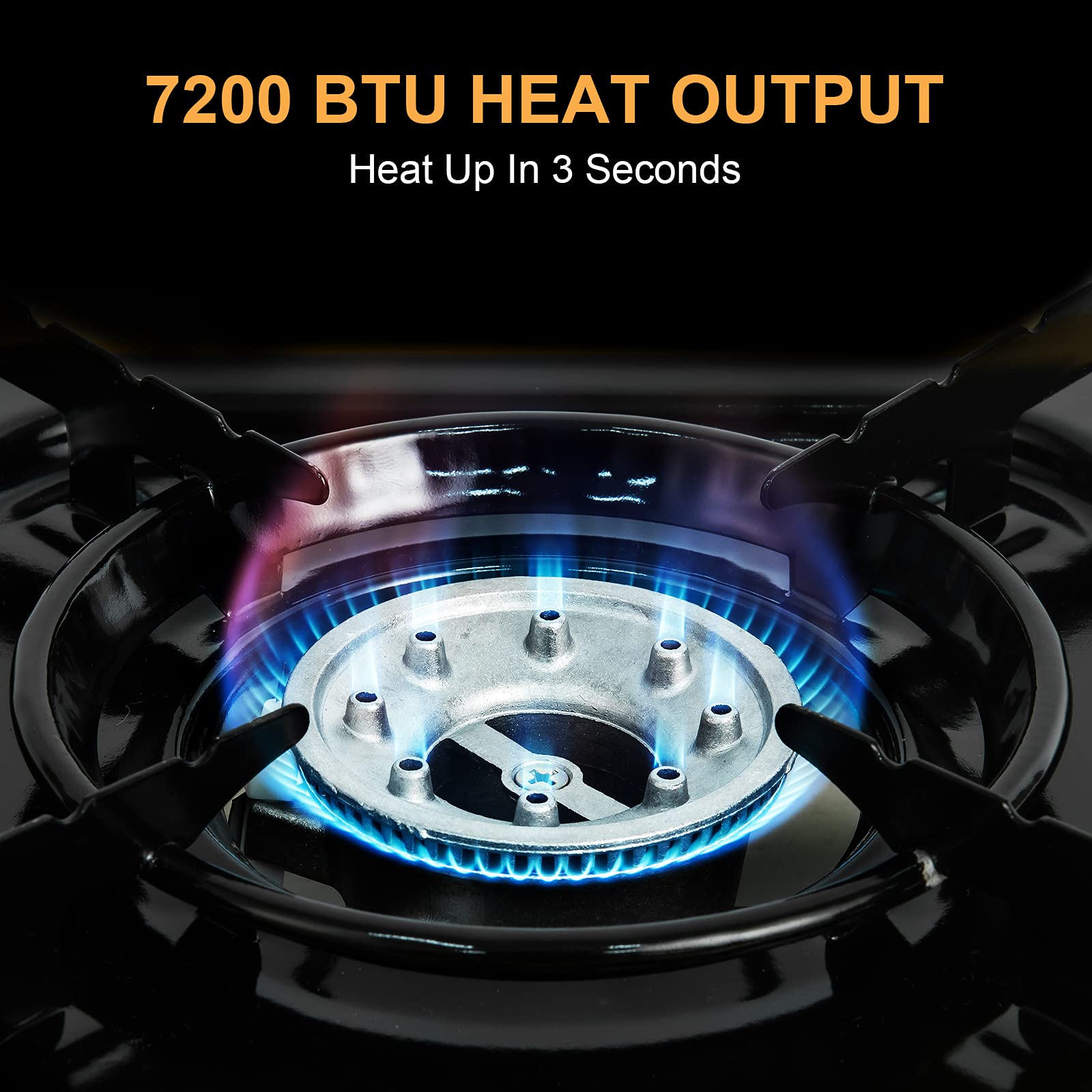 HOTaitai Portable Butane Stove with Wind Guard and Carrying Case, Single Burner Gas Stove Sutiable for Camping Emergency Preparedness