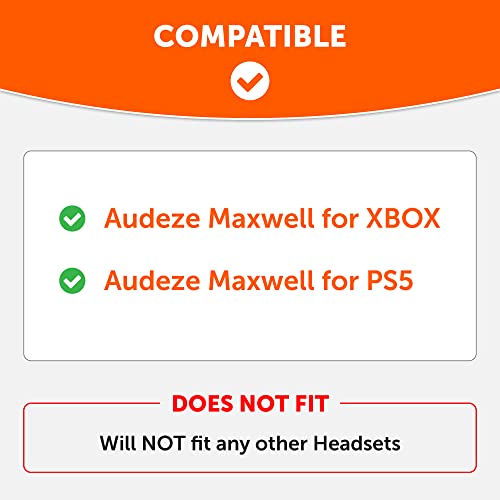WC Freeze Maxwell - Cooling Gel Replacement Earpads for Audeze Maxwell Headphones by Wicked Cushions - Elevate Comfort, Durability, Thickness & Sound Isolation for Epic Gaming Sessions | Black