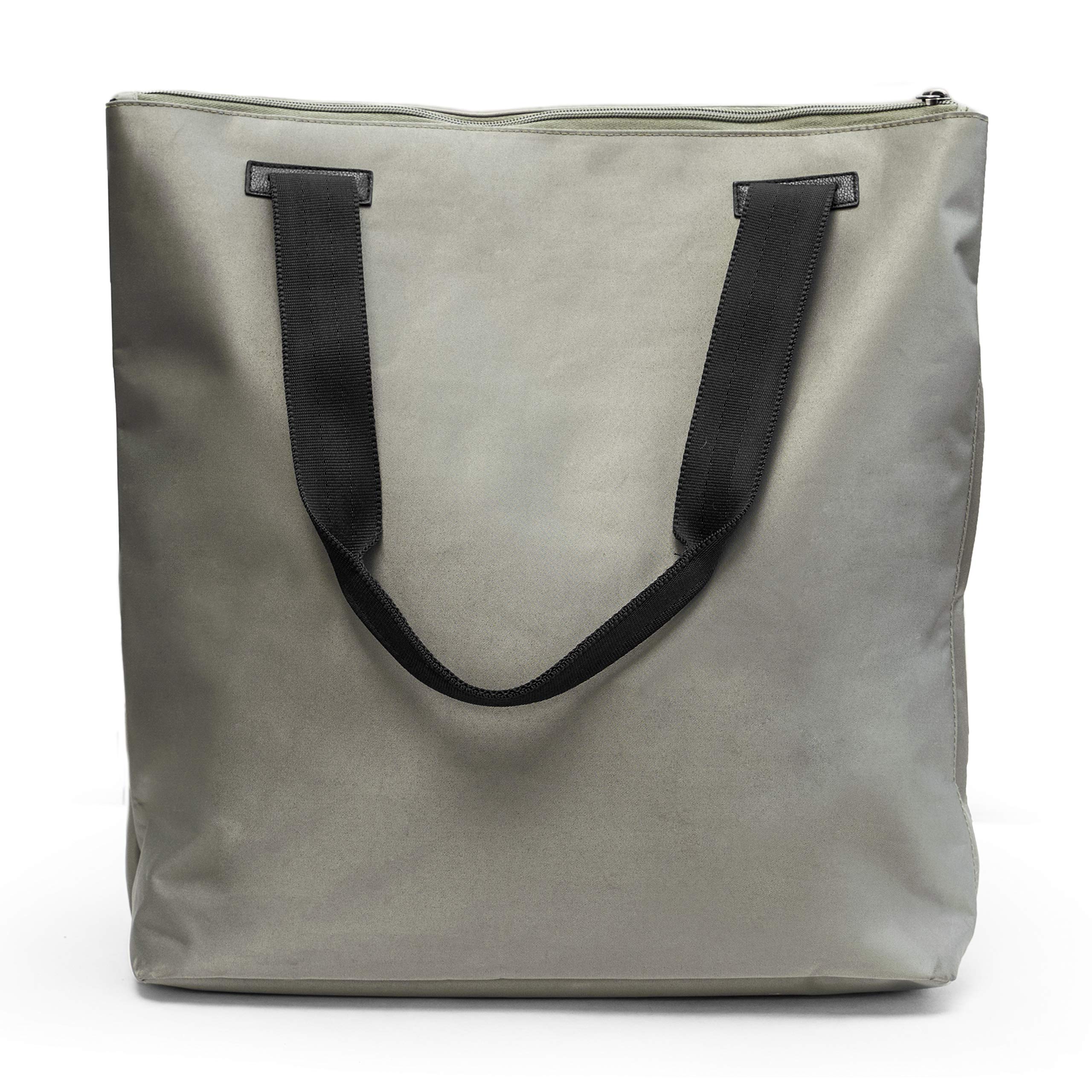 JuJuBe | All Purpose Shoulder Tote Bag | Durable Machine Washable Lightweight with Pockets use for Travel, Gym, Beach or Baby Diaper Bag | Olive