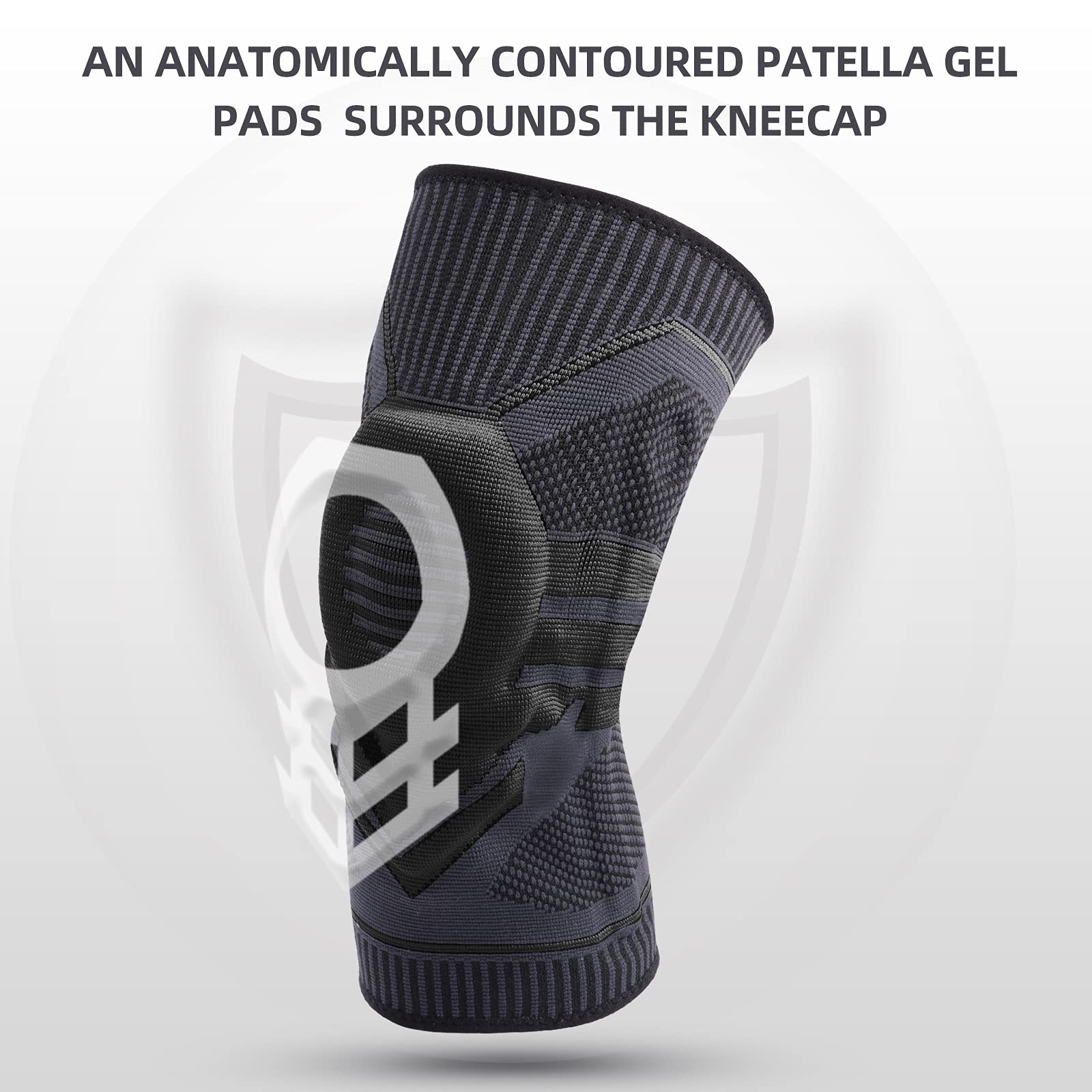 Knee Compression Sleeve, Knee Brace Support with Patella Gel Pad & Side Spring Stabilizers,Medical Grade Knee Protector for Running,Meniscus Tear,Arthritis,Joint Pain Relief,ACL,Injury Recovery