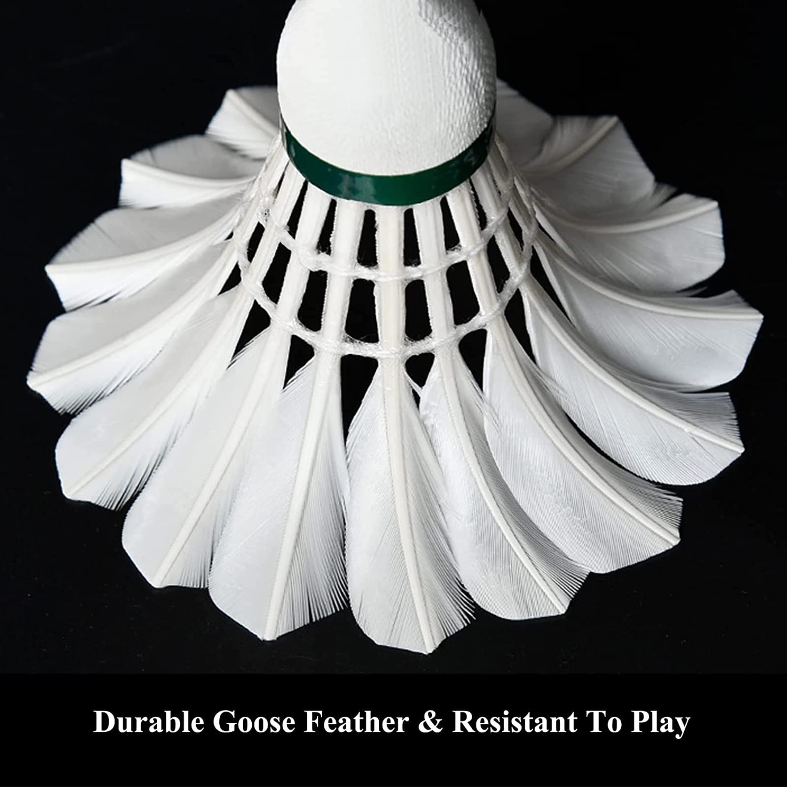MANJHONG Badminton Birdies Goose Feather Shuttlecocks with Great Durability for Recreational Game