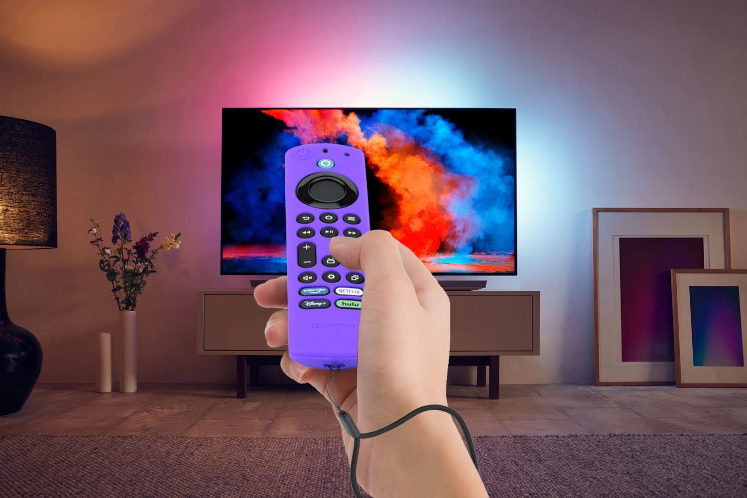 LEFXMOPHY 4k Max Remote Cover 2023 for Fire tv Stick Remote Cover 6.2 Inch,Toshiba/Insignia CT-RC1US-21 / Pioneer 2021 Smart TV Remote Purple Silicone Protective Full Coverage Accessories