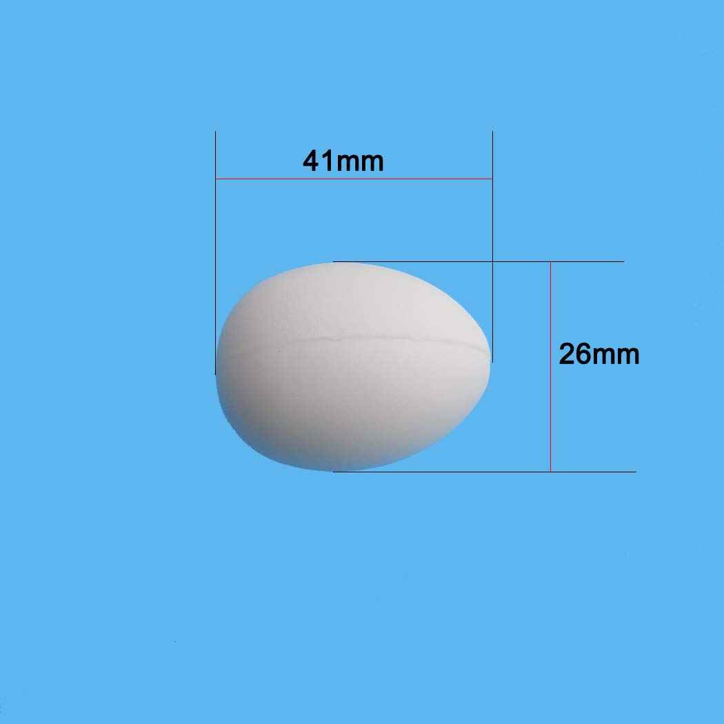 Huwaimi 13g Solid Plastic Eggs Dummy Eggs for Racing Pigeons (White 42pcs)