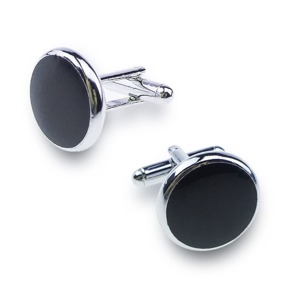 Men's Cufflinks, Shirt Round Oil Drip Shell Cufflinks Cuff Stud Set, 8pcs Men's Shirt Accessories (Color : White)
