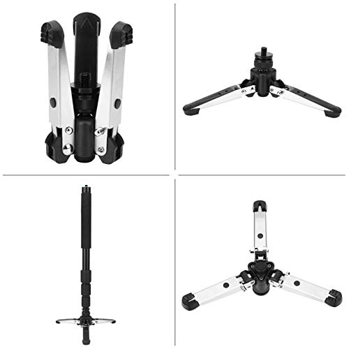 LYSOZ Tripod Base,Universal Mini Three Feet Support Stand Tripod Monopod Base with 3/8in Mounting Screw,Used for DSLR Camera, Video Camcorder, Mobile Phone and Action Cameras