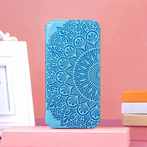 ZXL Magnetic PU Wallet Case and Protector Credit Card Holder Flip Leather with Stand Function Cell Phone Cover for Infinix Smart 5 Blue