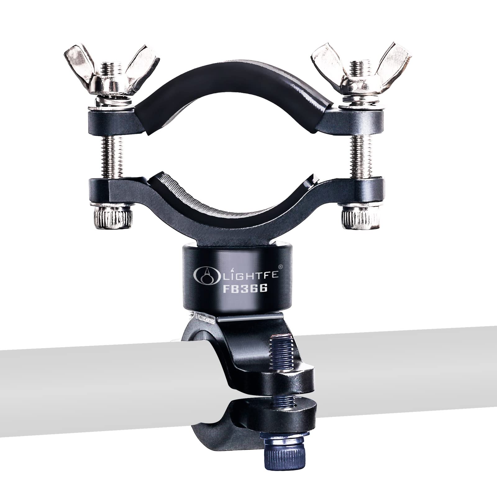 LIGHTFE Aluminum Bike Flashlight Mount for Large Size Bike Lights,U Lock Mount for Bike Lock Holder, 360ยฐ Rotation Adjustable Bicycle Flashlight Mount Flashlightโฆ