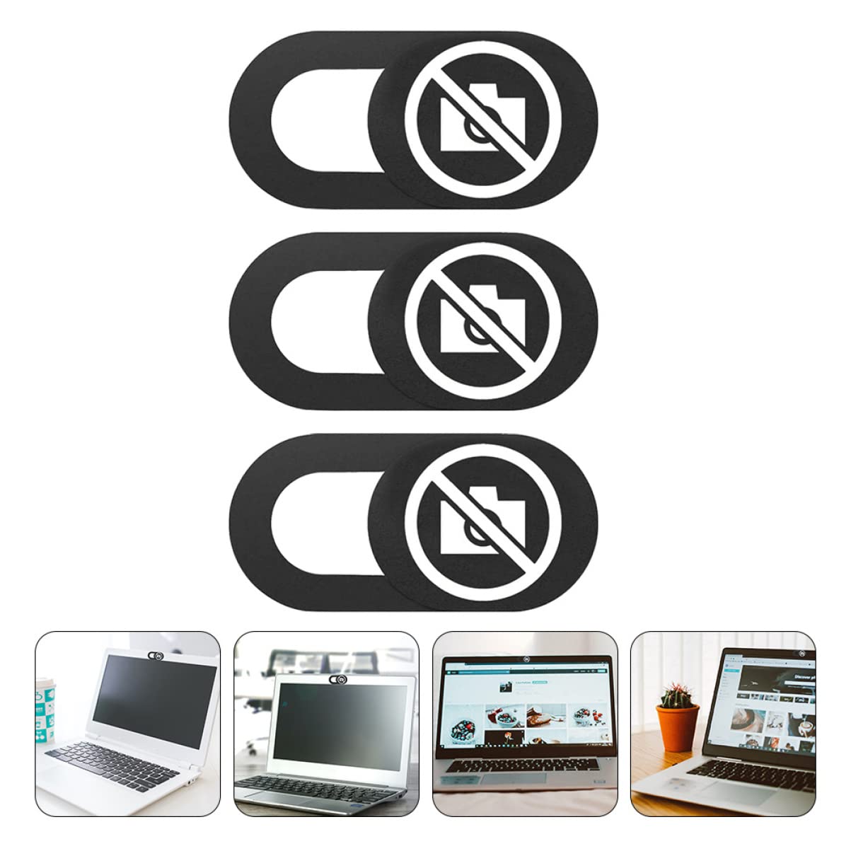 Mobestech 9 Pcs Camera Cover Slider Abs Cell Phone Slideshow