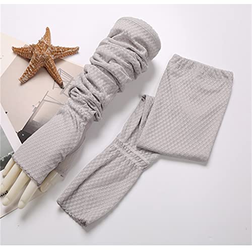 n/a Long Driving Riding Gloves Thin Section Half Finger Arm Guard Arm Sleeve Sleeve Hand Sleeve Summer Women's (Color : A, Size : 54 * 7cm)
