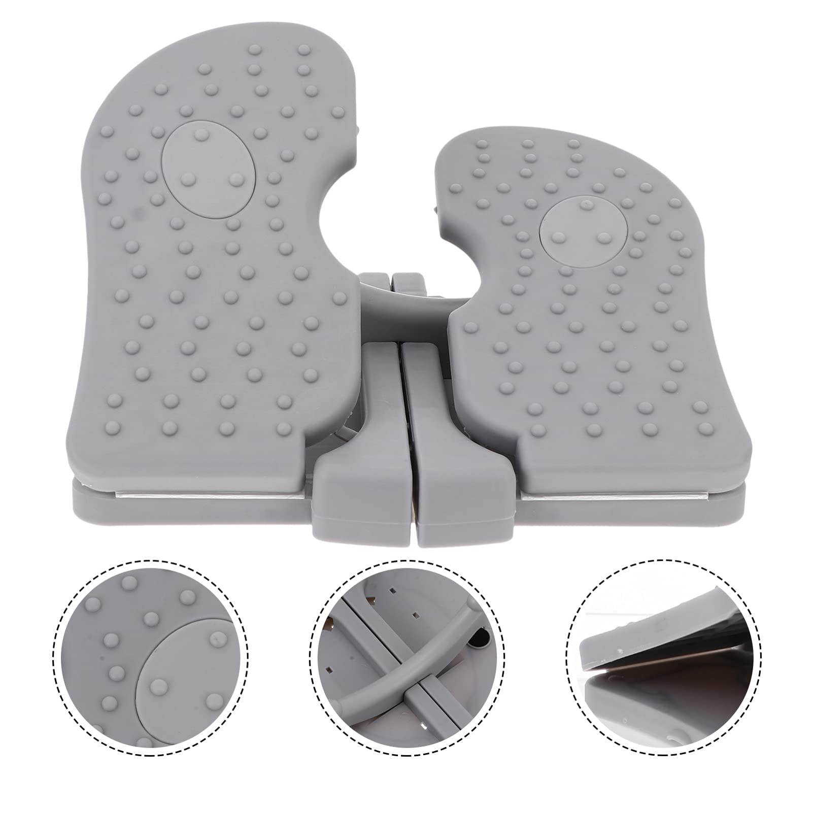 INOOMP Mini Stepper Mini Stair Stepper Under Desk Pedal Exerciser Folding Foot Peddle Household Sitting Stepper Home Fitness Leg Exercise Equipment Grey Exercise Stepper