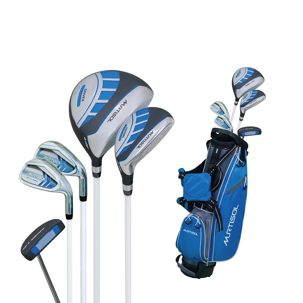 Lightweight Junior Golf Clubs,Golf Club Set for Children Kids,5pc,8-10 Age,11-13 Age Groups Boys & Girls,Right Hand (Ages 8-10 Blue 5PC)