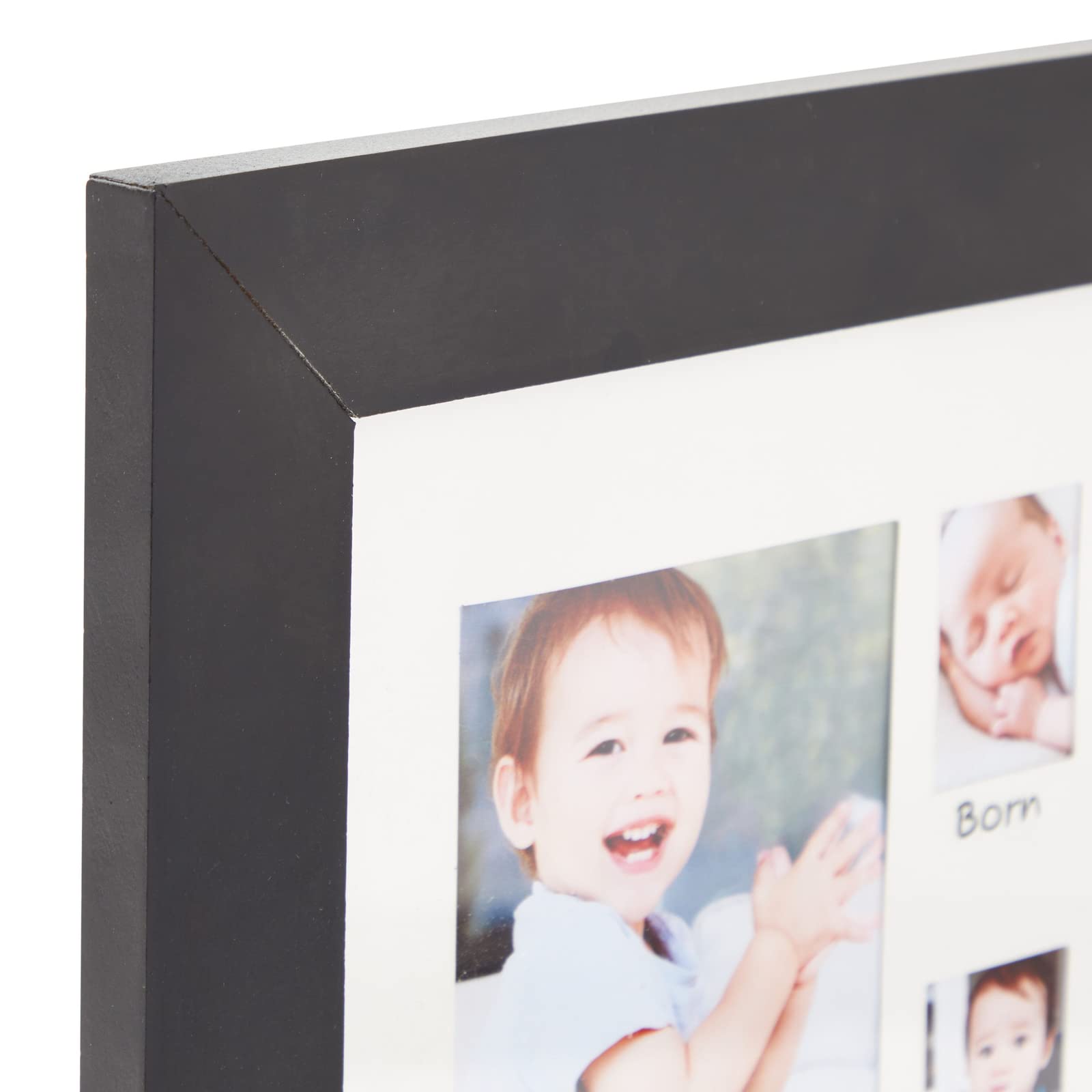 Juvale My First Year Picture Photo Frame, Newborn Baby Keepsake Gift for New Mom (Black, 15.7 x 8.6)