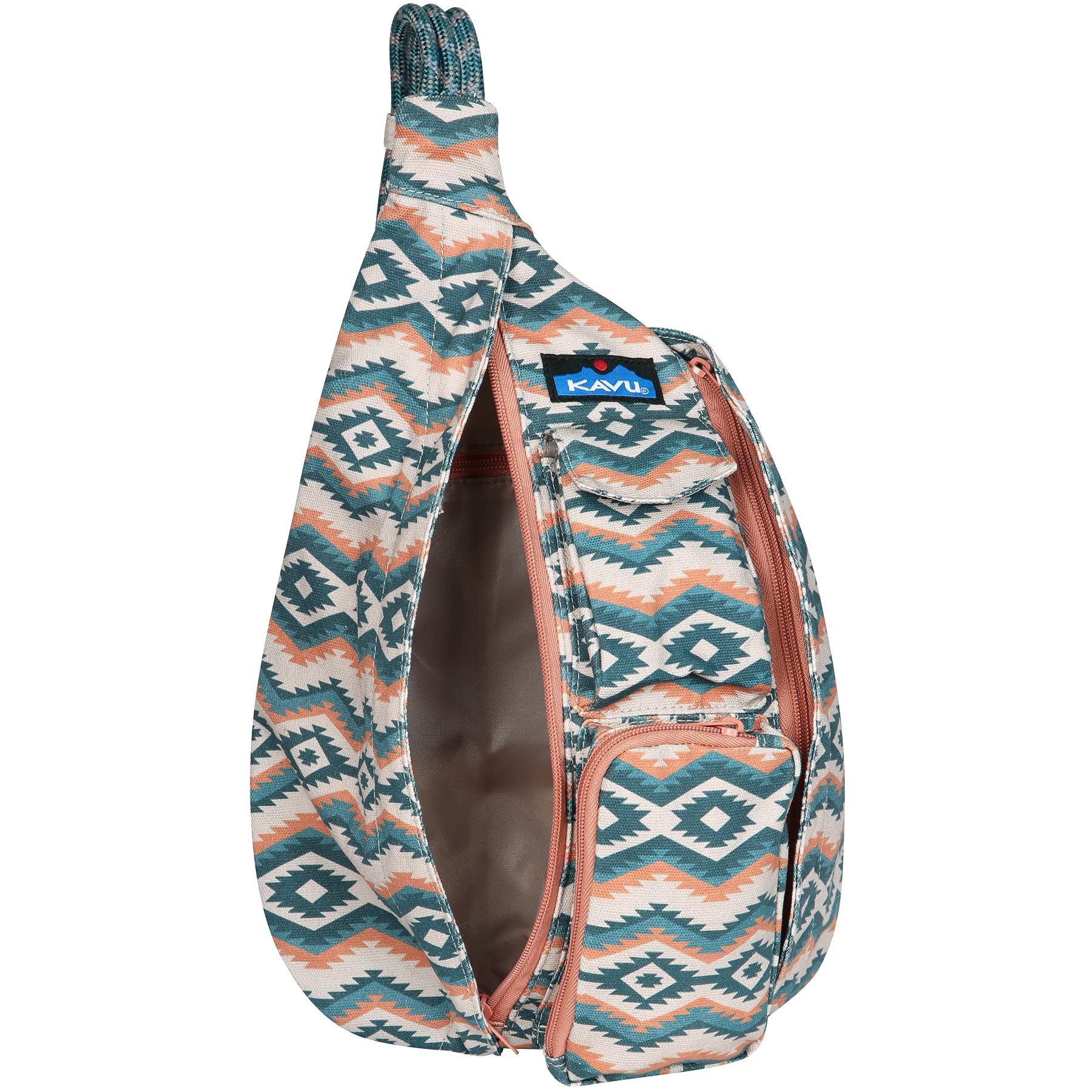 KAVU Mini Organic Rope Bag Sling Crossbody Backpack - Stencil Trace