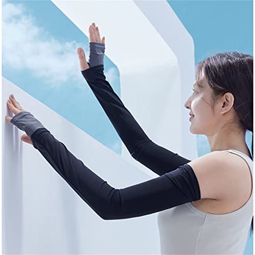 n/a Sleeves Women's Driving Outdoor Summer Ice Silk Thin Riding Sunshade Ice Sleeve Arm Guard Gloves (Color : A, Size : 58 * 23 * 20cm)