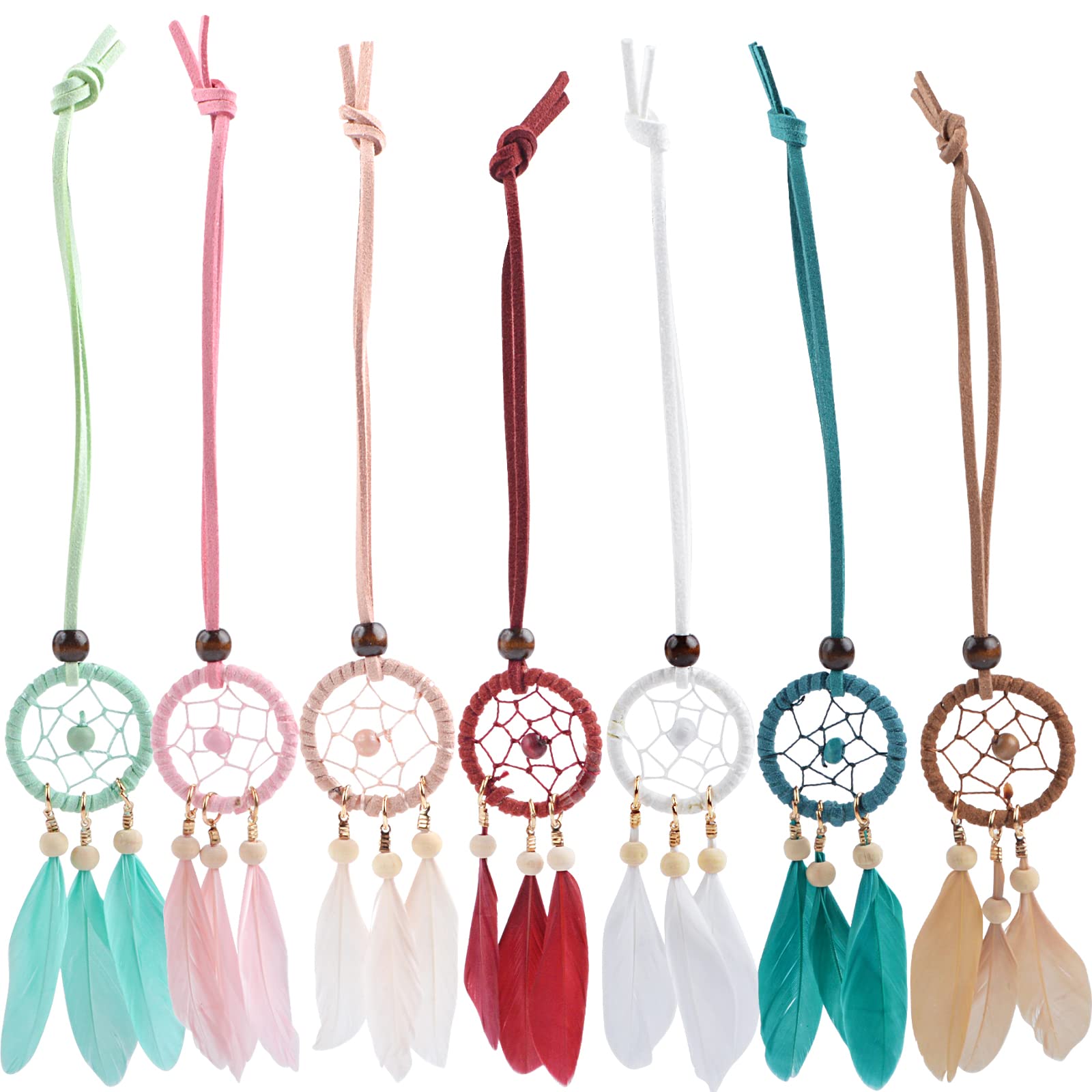 Homemade Beaded Native American Dream Catcher Circular Net With feathers For Car Kids Bed Room Wall Hanging