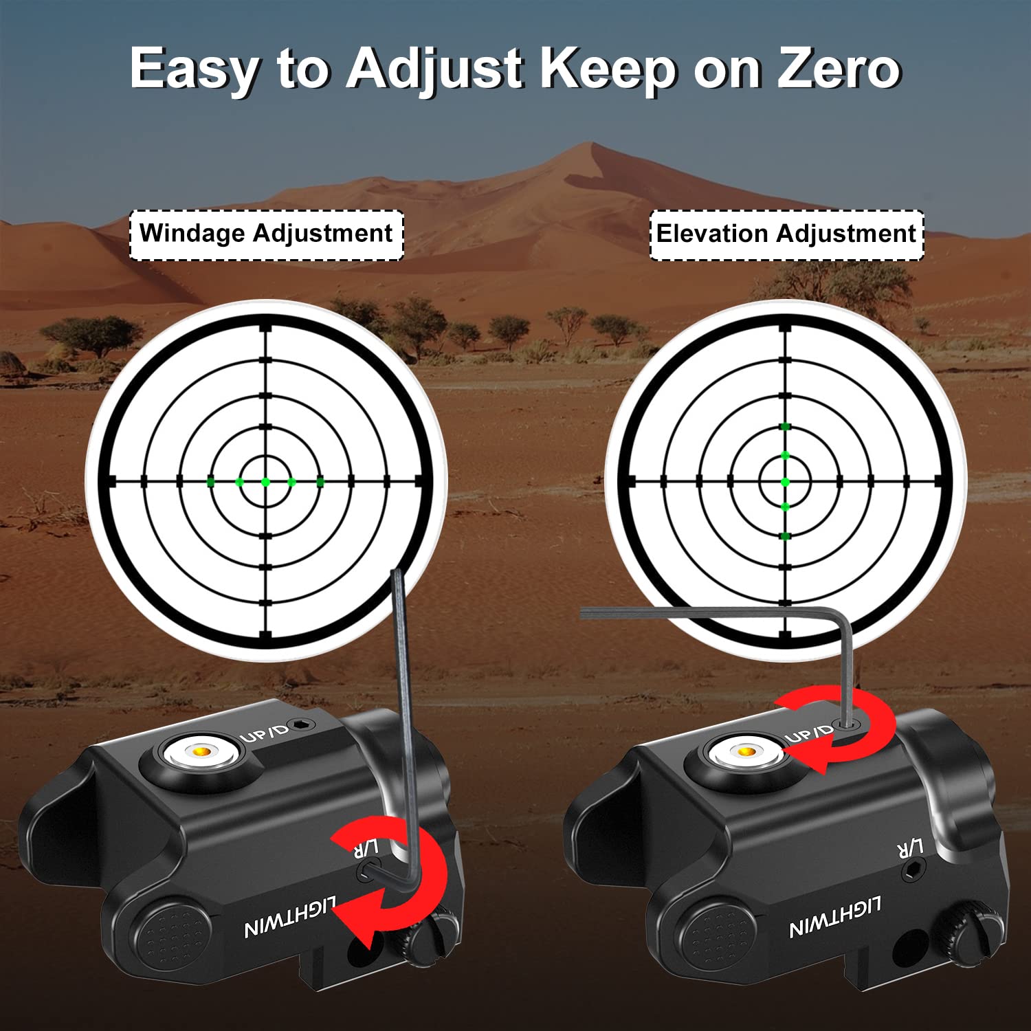 LIGHTWIN Green Laser Sight, Aluminum Ultra Low Profile Compact Picatinny Mount Green Dot Sight, Strobe Mode Available, Magnetic USB Rechargeable Green Beams for Taurus G2c G2s G3 G3c