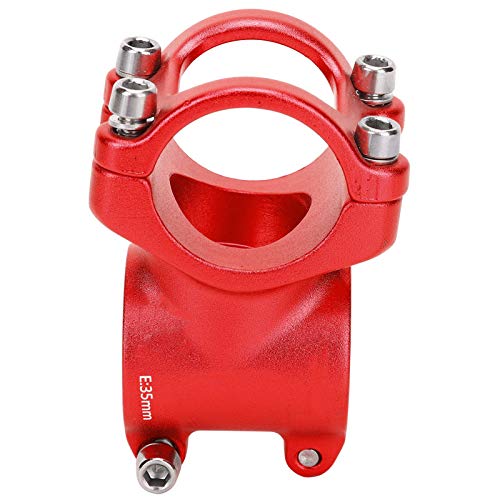 Kadimendium Colorful Bike Stem, Handlebar Short Stem, Durable Bicycle Handlebar Riser Sturdy Downhill Bikes for Road Bikes Mountain Bikes for Fixed Gear Bikes(red)