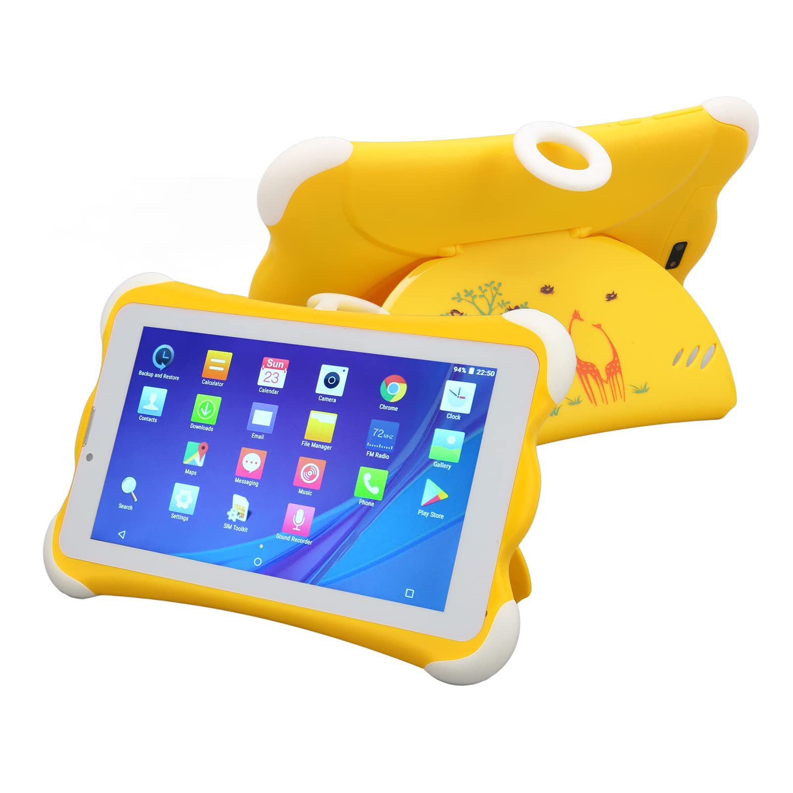 Kids Tablet 7in 3GB+32GB WiFi Dual SIM Dual Standby Toddler Tablet with Eye Protection, Easy Access, Triple Slot, Android6.0, HD Display & 6000mAh Battery (US Plug)