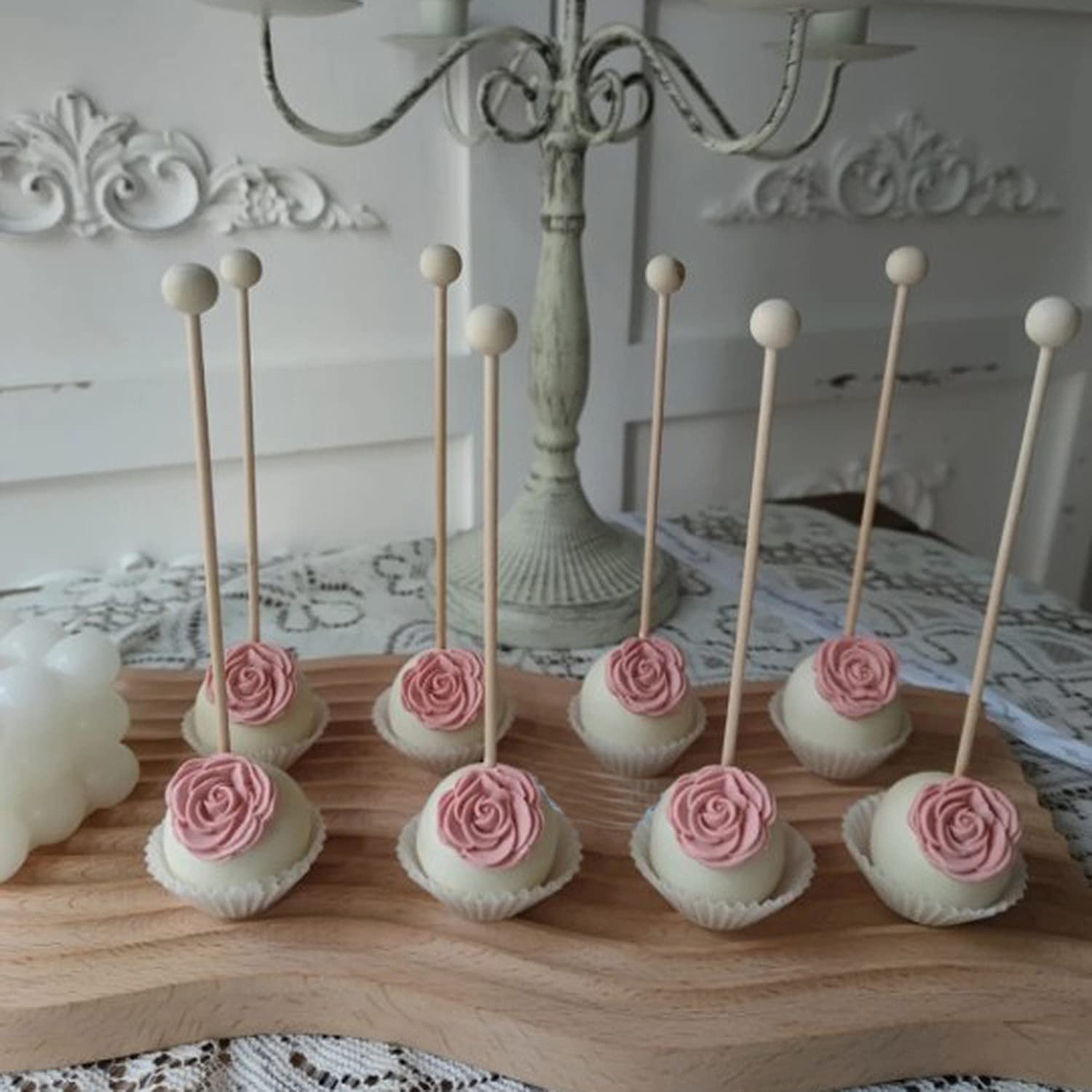 Mujiang Rose Flower Silicone Molds Daisy Fondant Mold Flower Orchid Cake Decorating Molds Set Of 4