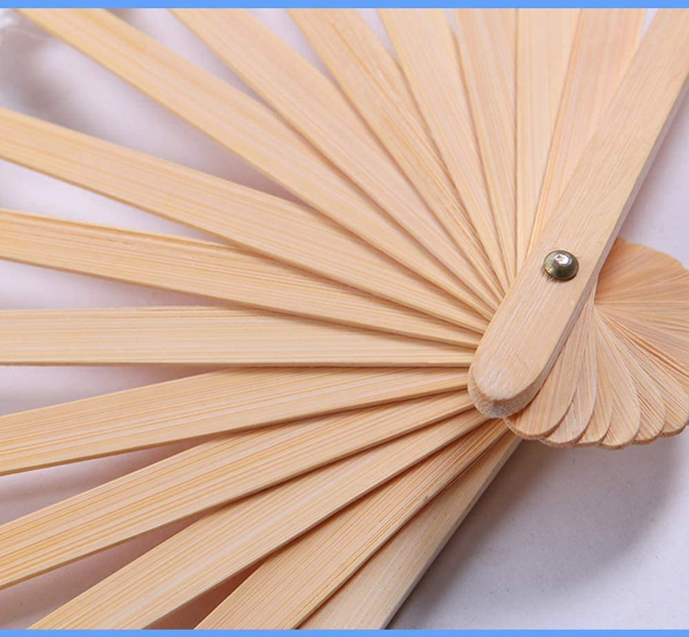 Leemiman Women 1 Pair(Left+Right) Silk Belly Dance Fan Veils, Silk Fans for Dancing, Tie Dyed Silk Fan Long Folding Fans,Length 180cm Width 90cm