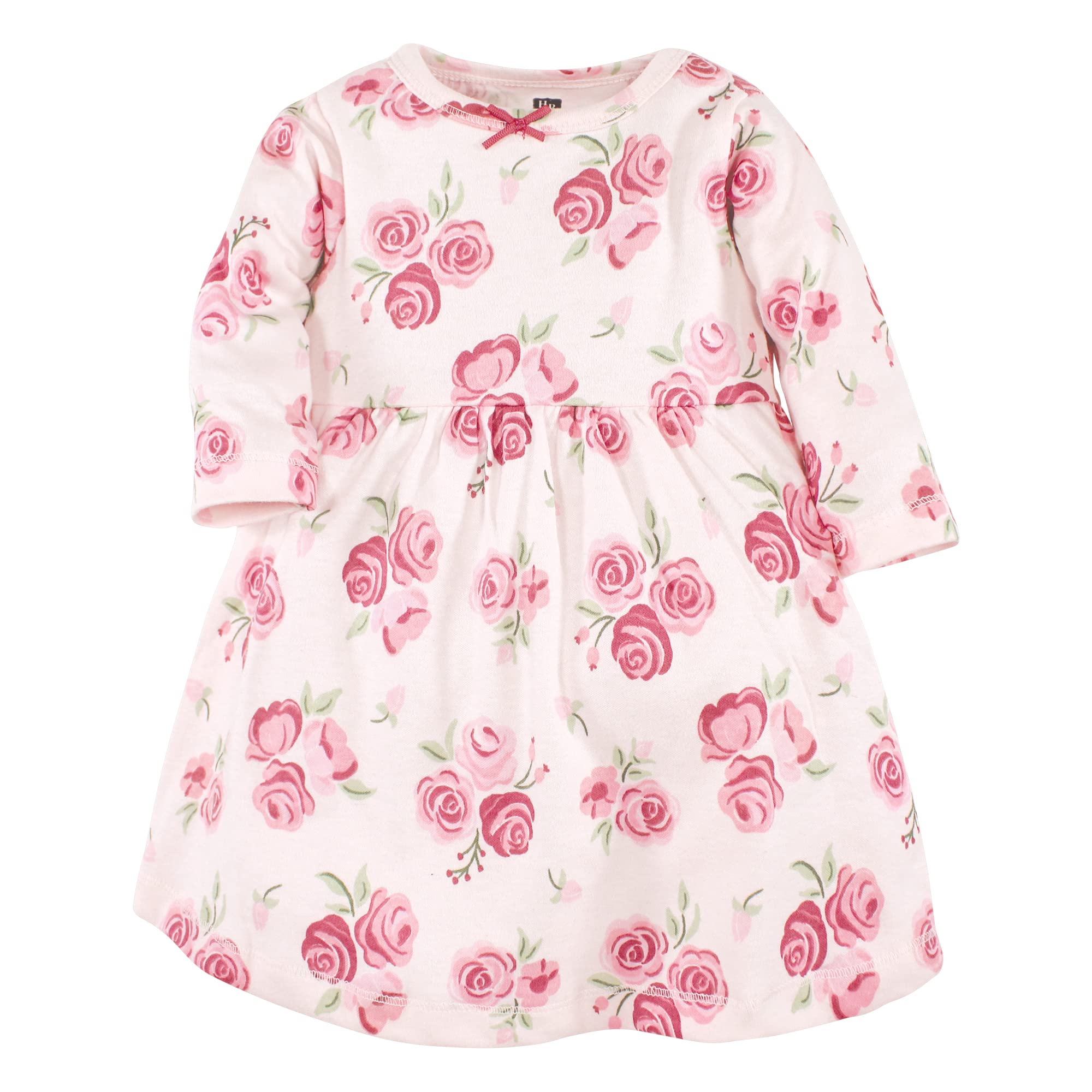 Hudson Baby Infant and Toddler Girl Cotton Dresses, Blush Rose Leopard, 4 Toddler
