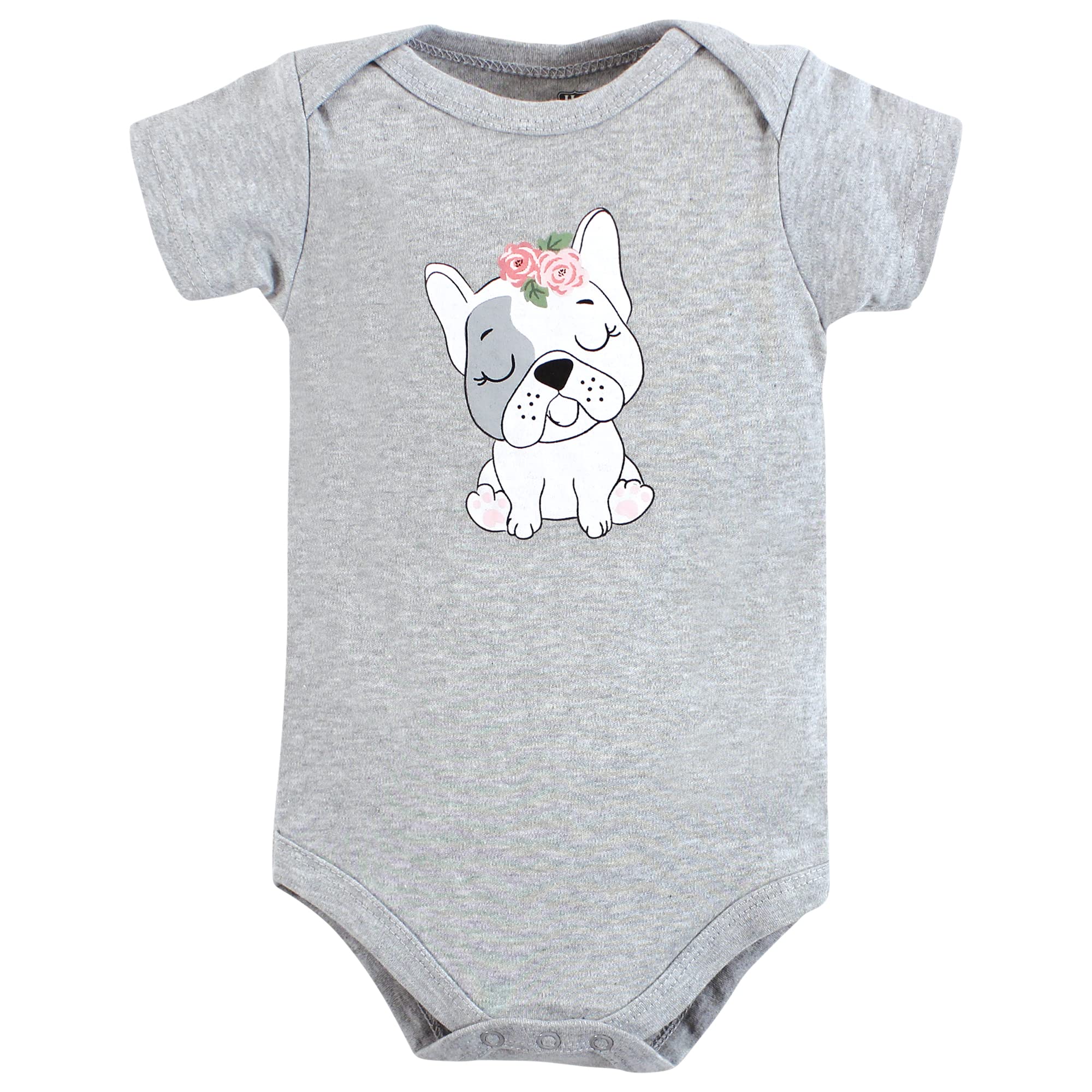Hudson Baby Unisex Baby Cotton Bodysuits, Girl Whimsical Dog, 18-24 Months