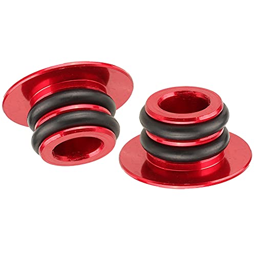 Metal Handlebar End Plug, Bike Handle Aluminium Alloy Easy to Replace for Mountain and Road Bikes(Red)