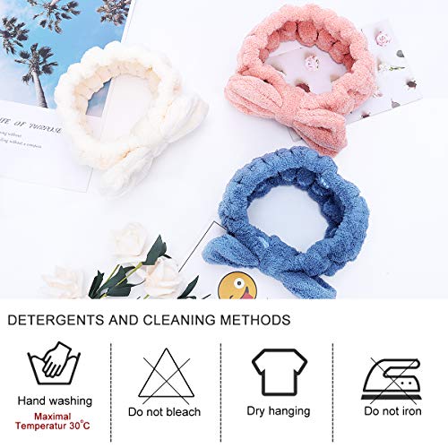 LADES Spa headband – Makeup Headbands Microfiber Facial Hair Band Elastic Head Wraps Stretch for Women Washing Face