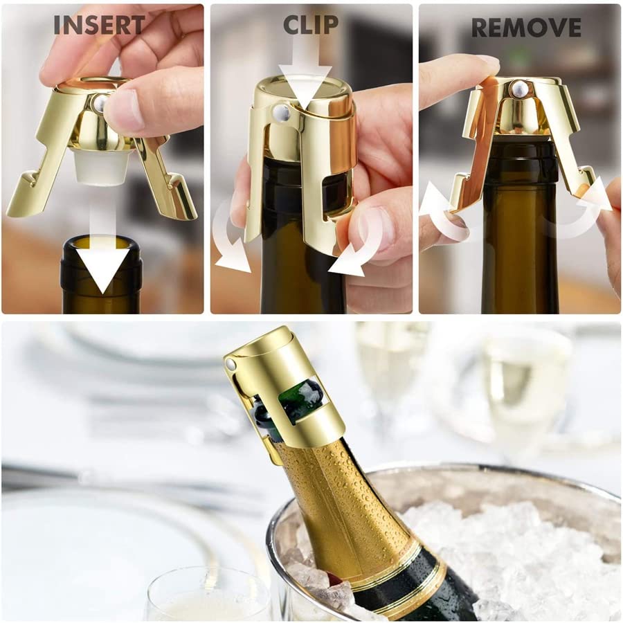 Murano Glass Champagne Bottle Stopper β Handmade, unique and beautiful gift for Prosecco, Cava, and Sparkling Wine Stopper with an airtight seal to keep bubbly fresher (Brown Speckled)