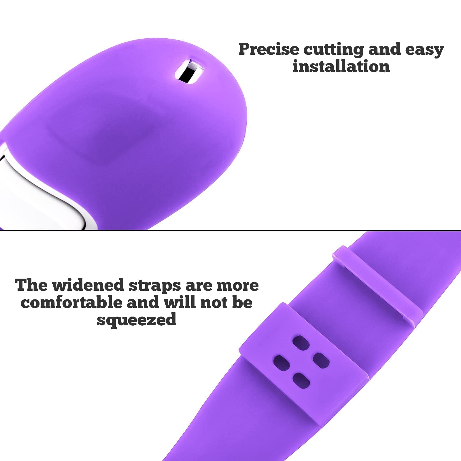 Kuways Design Silicone Touch Controller Grip Cover for Oculus Quest 2 Accessories, Anti-Throw Protector with Adjustable Knuckle Straps, Full Cover Handle Sleeve(PURPLE)