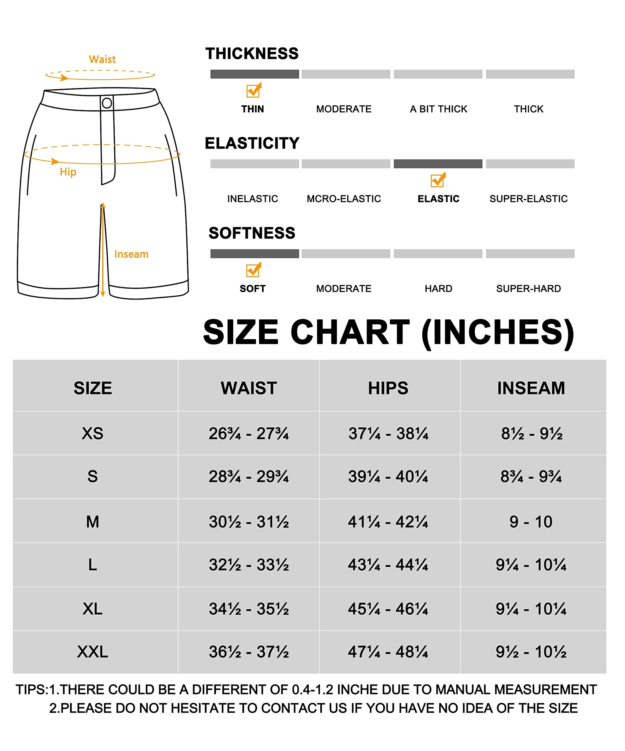 Little Donkey Andy Women's Quick Dry Hiking Bermuda Shorts, Stretch Golf Shorts, Elastic Waist with Drawstring Steel Gray L
