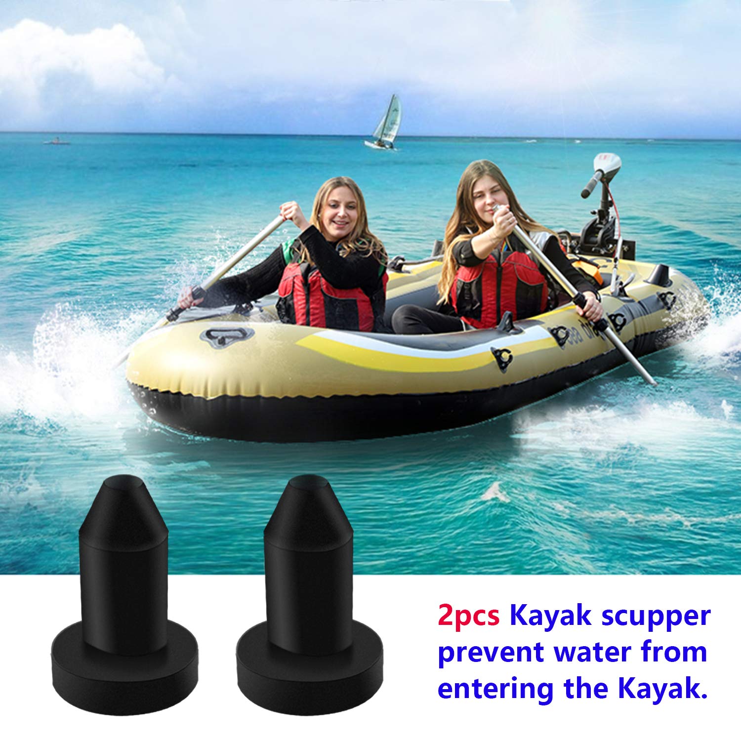 Kayak Scupper Hole Plugs (Black)