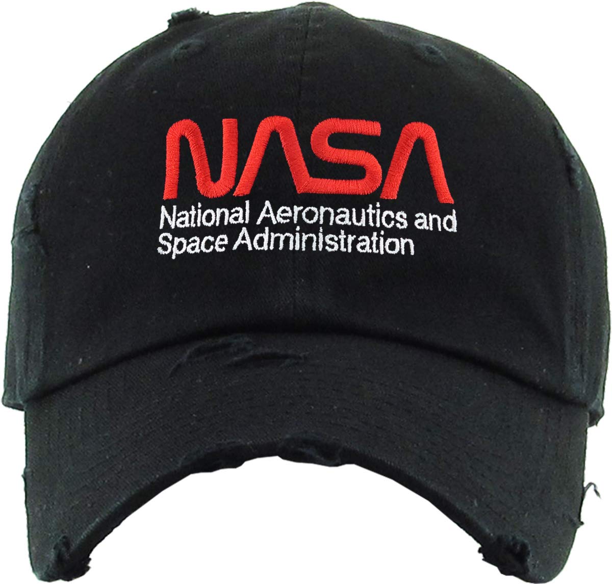 KBETHOS KBSV-211V BLK NASA Spaceship Alien Vintage Dad Hat Baseball Cap Polo Style Adjustable Unisex (One Size, Black NASA Vintage)
