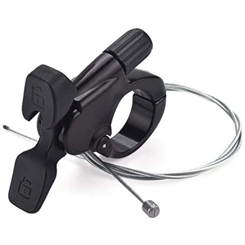 MoreChioce Bicycle Remote Lockout Lever, Aluminum Alloy Mountain Bike Front Fork Remote Lockout Lever Suitable for 22.2mm Diameter Handlebar,Black,#A