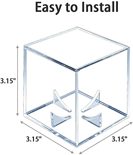 Jaragar Baseball Display Case 1 Pack, UV Protected Sport Collectibles Baseball Holder Acrylic Cube Memorabilia Display Box, Official Baseball Autograph Display Case for Official Size Baseball