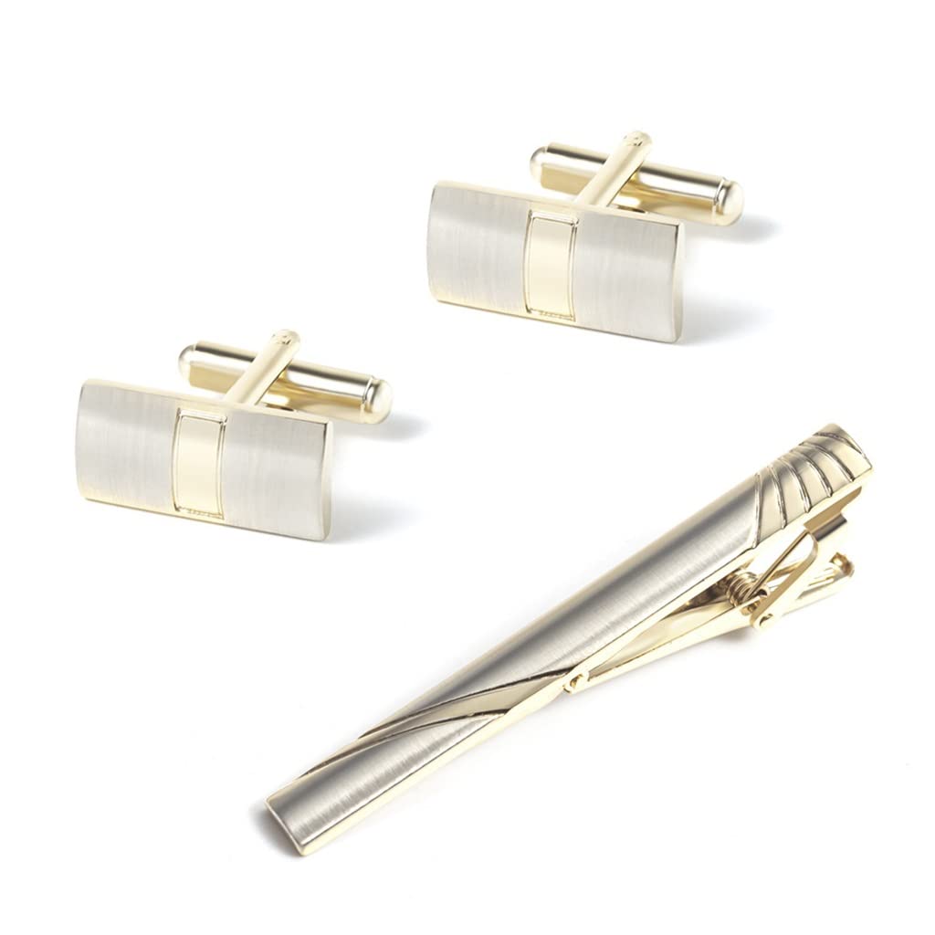 Metal Cufflinks Lavalier Set French Shirt Cufflinks Lavalier Set (Color : A, Size : One Size) (A One Size)