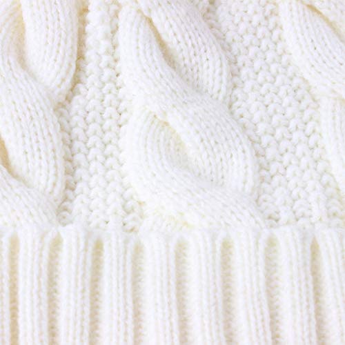 MIASHUI Fat Bill Hats Hat Hats Hemming Women Warm Wool Knitted Keep Winter Fashion Baseball Caps Closet Hat White