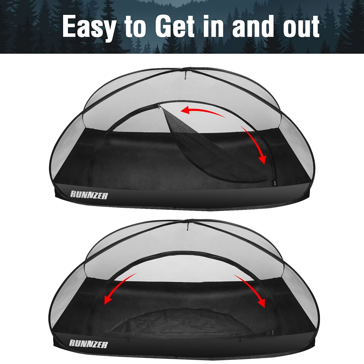 L RUNNZER Pop up Portable Camping Tent for Camping Outdoor Traveling Camping for Backyard
