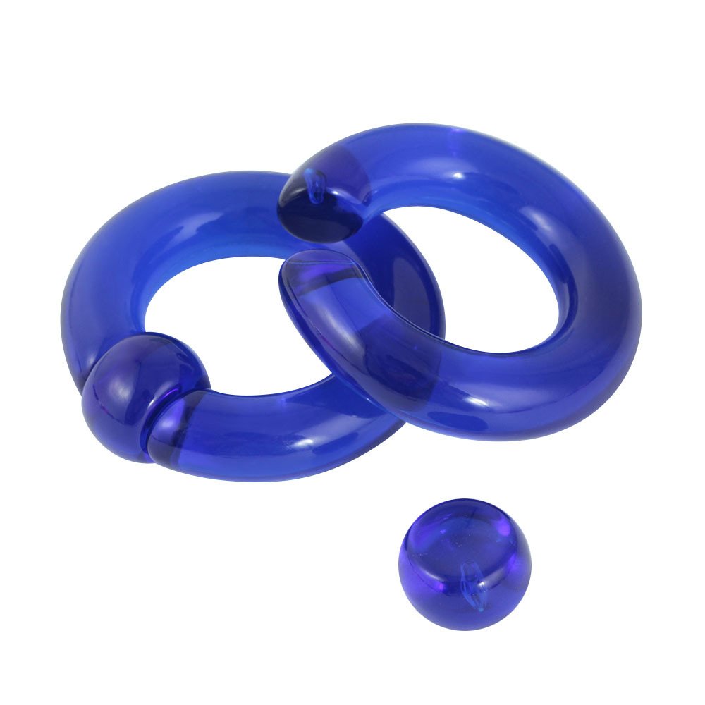 IPINK-10Pcs Acrylic Captive Bead Ring Lip, Belly, Nipple, Cartilage, Tragus, Septum, Earring Hoop 2mm-0G (10 Pcs of 6G(4mm))