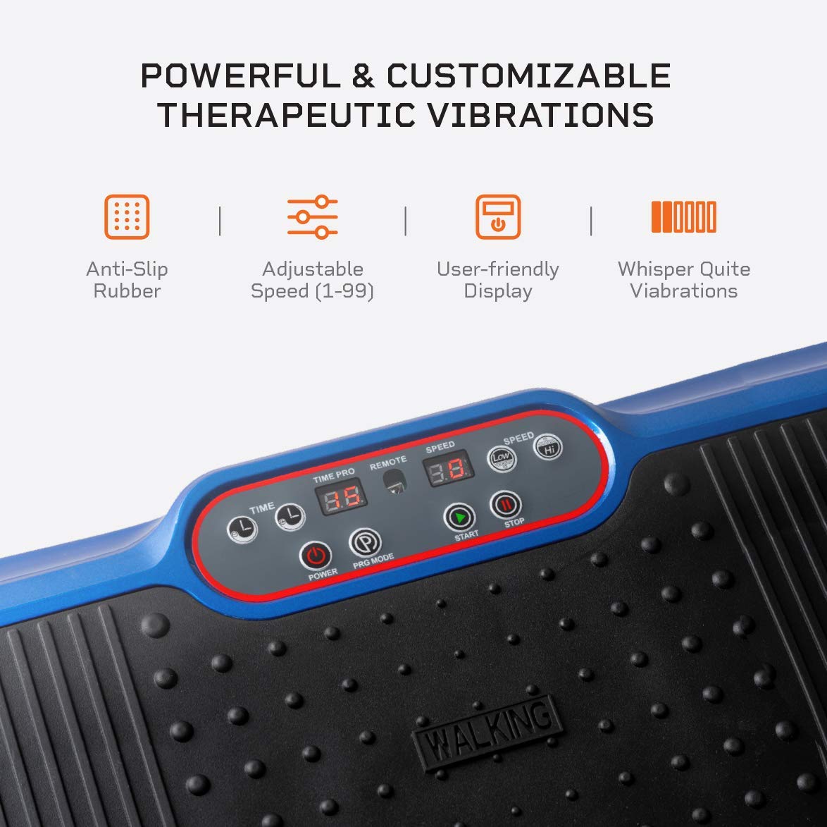 LifePro Vibration Plate Exercise Machine - Whole Body Workout Vibration Fitness Platform w/ Loop Bands - Home Training Equipment for Weight Loss & Toning (Black)