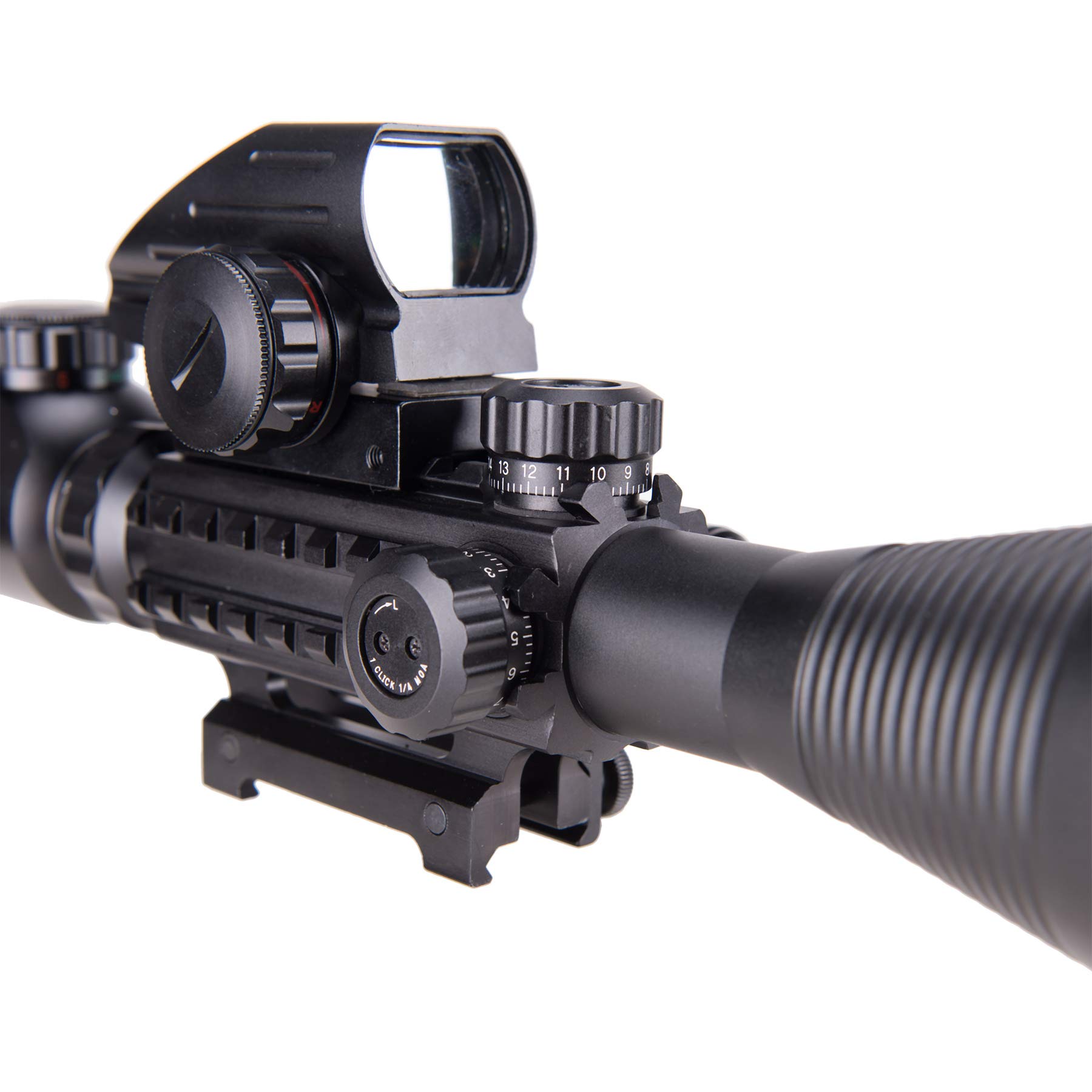 Pinty 3 in 1 Scope Combo 4-16x50EG Illuminated Rifle Scope + 4 Reticle Red&Green Reflex Sight + Red Dot Laser