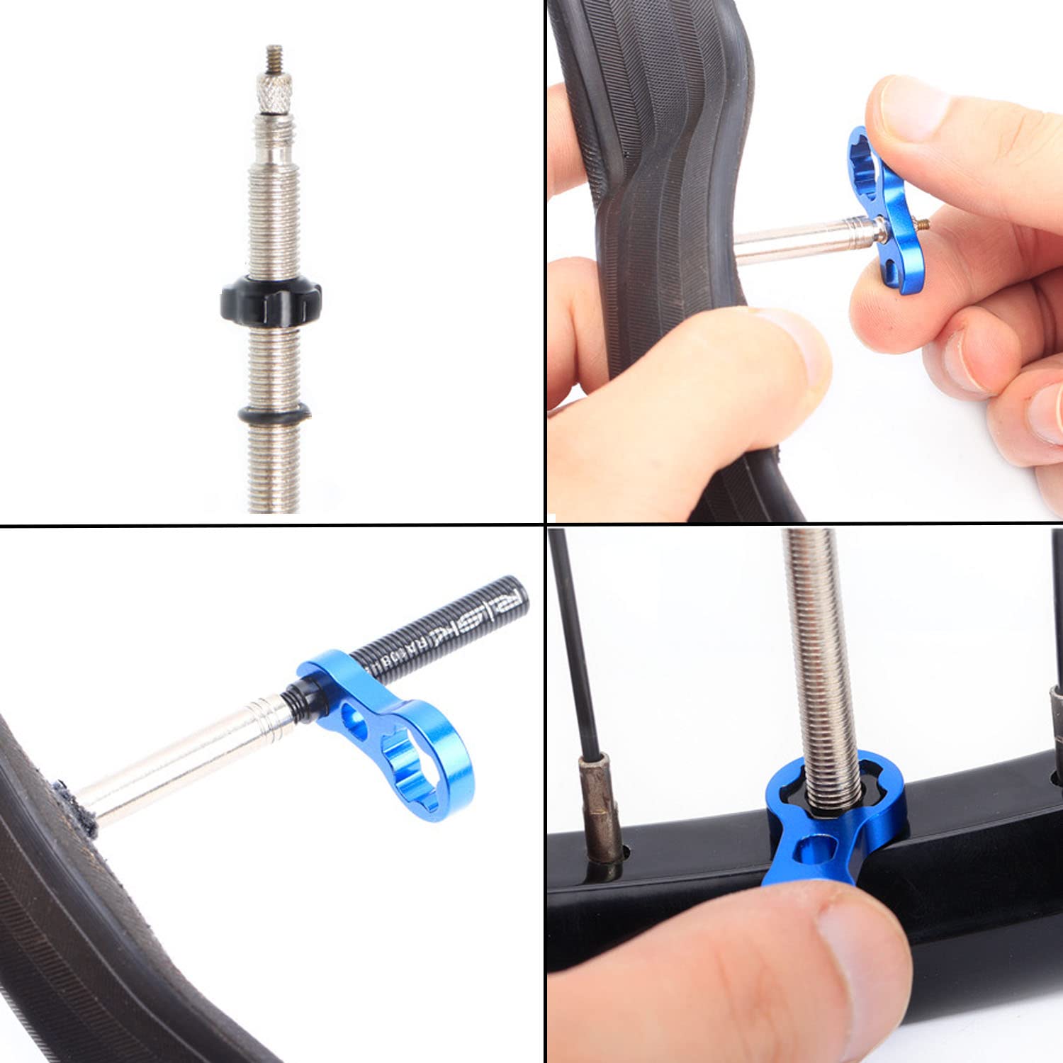 Maxmoral Mountain or Road Bicycle Accessories, Bike Vacuum Tire Valve Nut, Presta Inner Tube Spool Wrench Tool