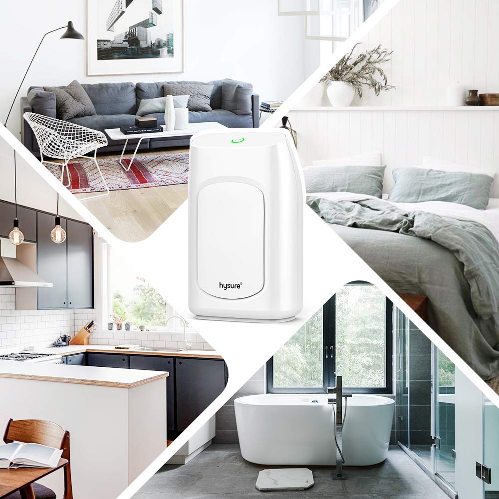 Hysure Small Dehumidifie,700ml Compact Deshumidificador for 215 sq ft, Portable and Compact Ultra Quiet for RV,Bedroom,Home, Bathroom,Basement,Closet