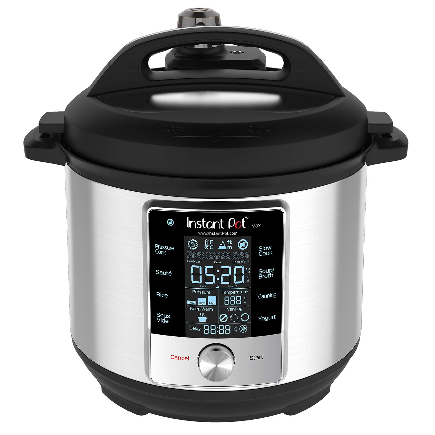 Instant Pot Max 6 Quart Multi-use Electric Pressure Cooker with 15psi Pressure Cooking, Sous Vide, Auto Steam Release Control and Touch Screen and Silicone Cover 5 & 6 quart