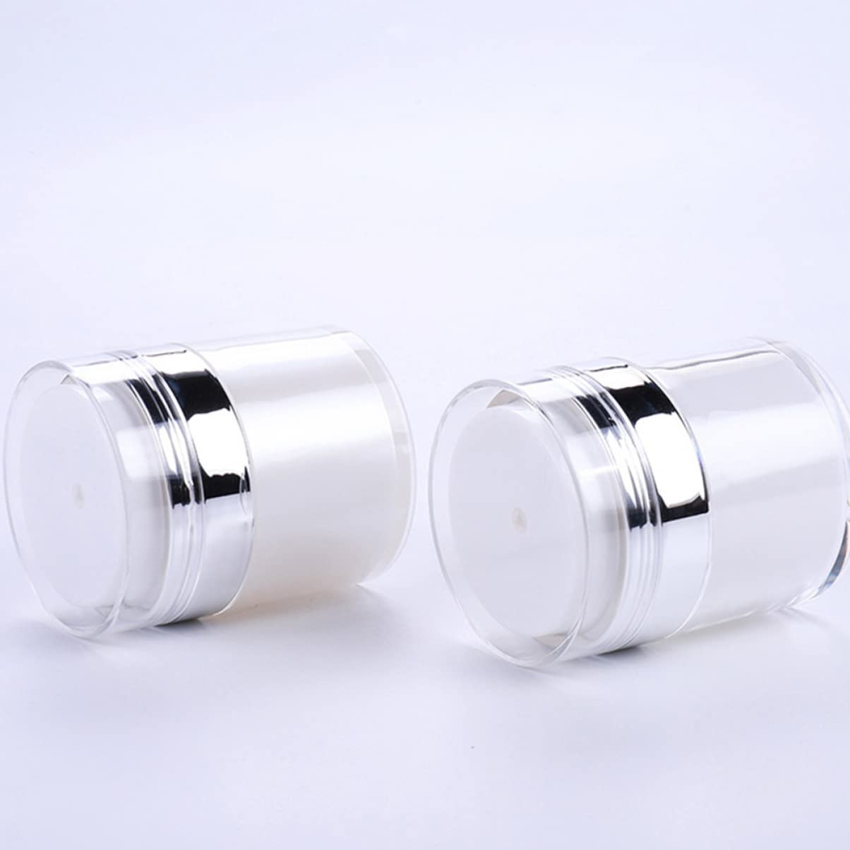 Travel Container Empty Refillable Cosmetic airless Pump Jars Empty airless Cosmetic Container airless Lotion Dispenser Air Pump Bottles Vacuum Container (Size : 7.5x6.2x6.2cm)