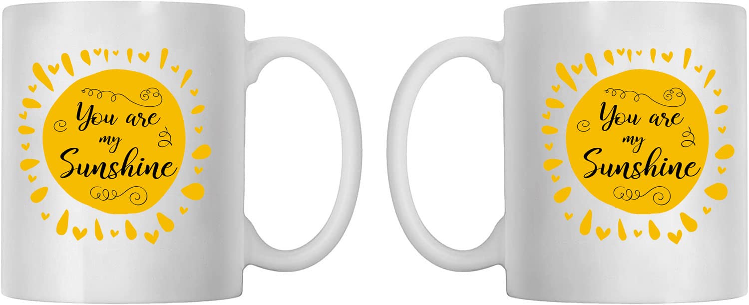 I Love You Mug, You Are My Sunshine Mug, Romantic Coffee Mug, Best Valentine Gift for Her, I Love You Gift for Her, Valentine Gift for Couples, White 11oz